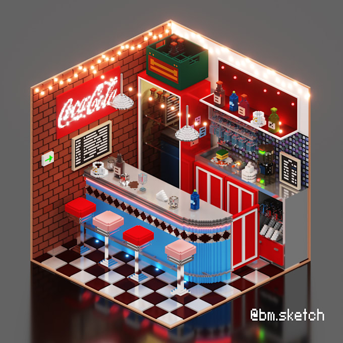 Create for you a voxel scene in magica voxel by Bm_sketch | Fiverr