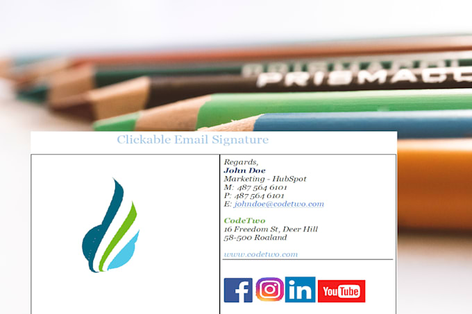 Make clickable email signature by Shaileshthete | Fiverr Make clickable email signature by Shaileshthete | Fiverr