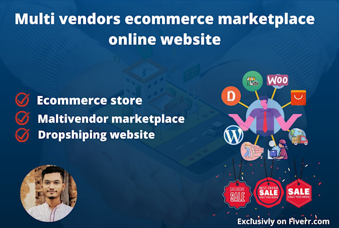 Create woocommerce multi vendor ecommerce marketplace website with dokan wcfm by Naimweb86 | Fiverr