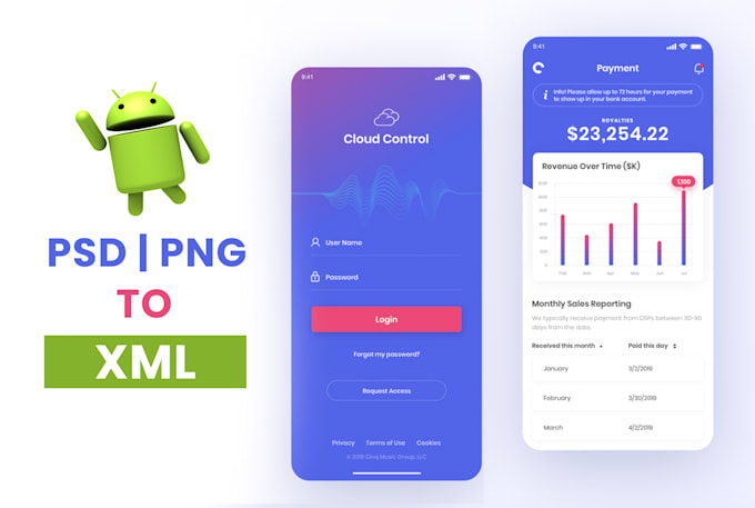 Set android application screen layout and design by Im_ktk | Fiverr
