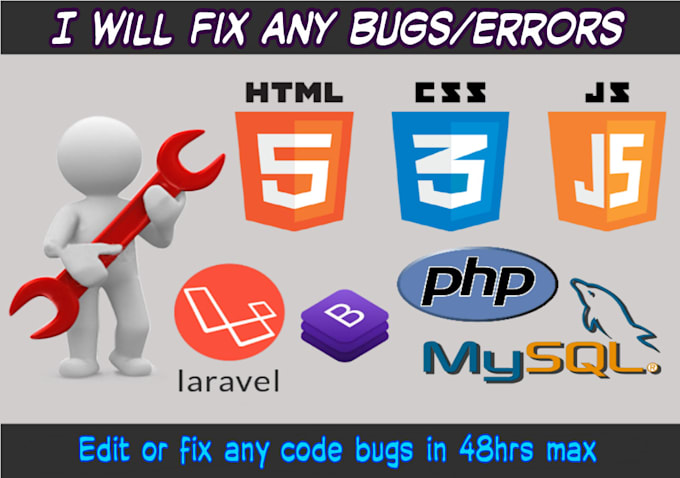 Fix Bugs And Errors Php Html Css Jquery Javascript Mysql In 48 Hrs 7033