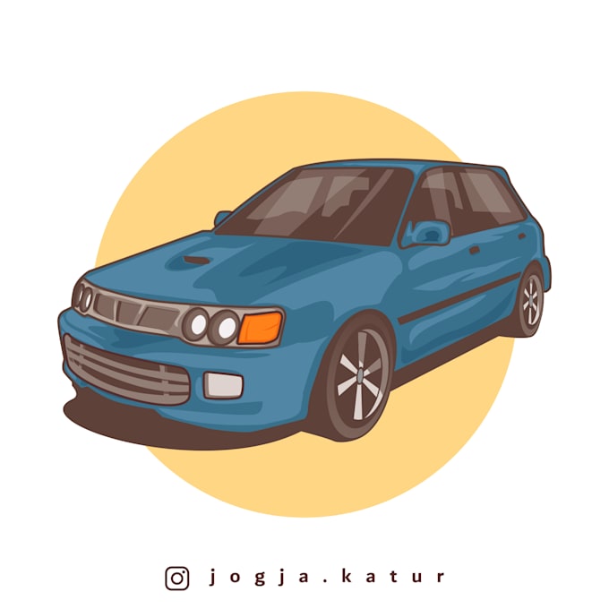 Make your cars look incredible in cartoon by Jogjavector | Fiverr