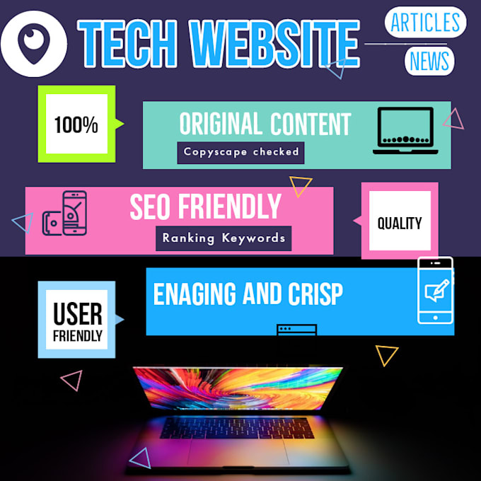 Write updated tech website articles and news by Arorocks | Fiverr