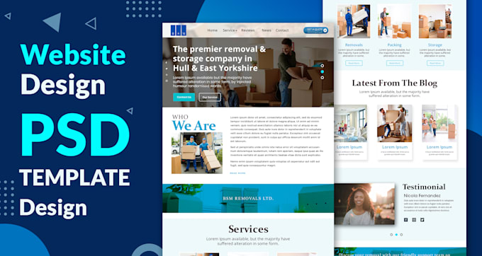 Design photoshop web template or psd website by Sarahcreativity | Fiverr
