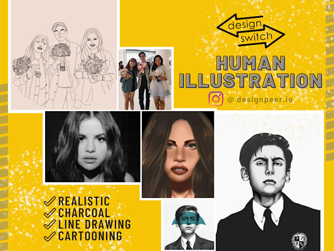 Create human illustrations for you by Designpeerie | Fiverr