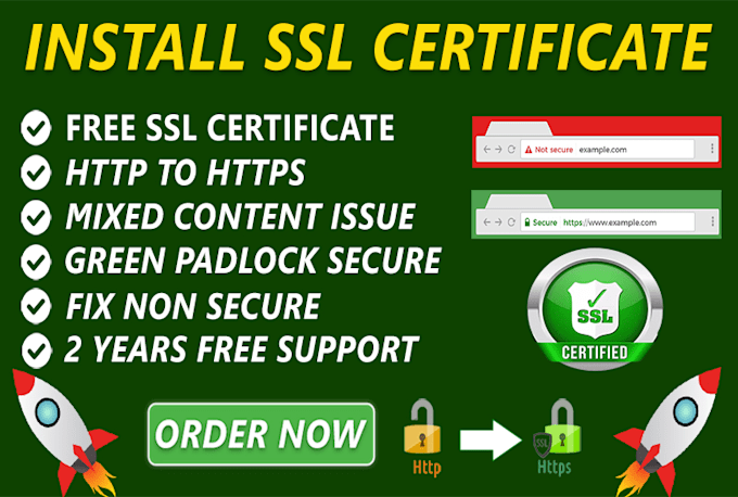 Install free ssl certificate, http to https or fix wp issues by Chumerfarooq | Fiverr