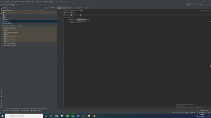 Im going to make a python spam bot for you using pycharm by Jjohnson0 | Fiverr