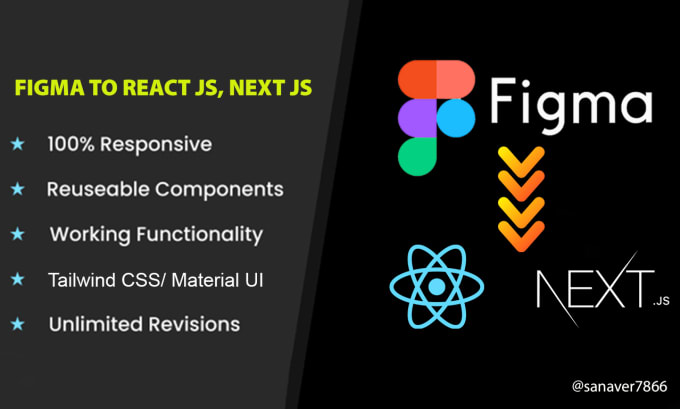 Convert figma to react js ,next js with tailwind css , material ui by ...