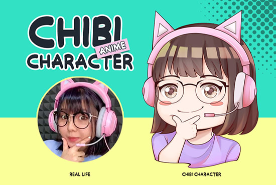 Draw your photo into chibi anime style by Alanside_ | Fiverr