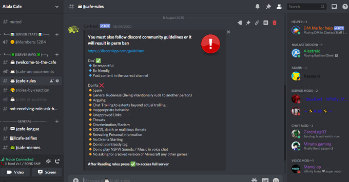Create a professional or basic discord server by Tetroner | Fiverr