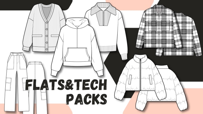 Create technical flat drawings and tech packs by Roxana_nesfintu | Fiverr