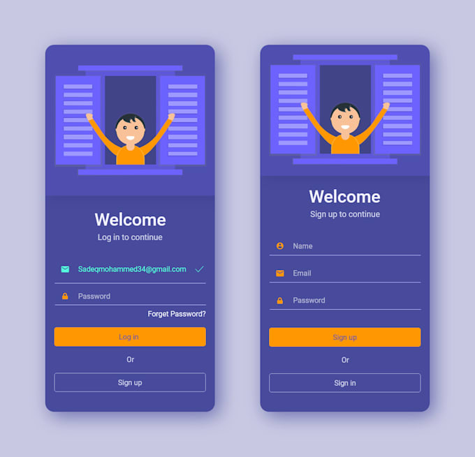 Create mobile app ui designs for ios and android by Ui_maker | Fiverr