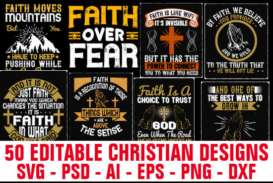 Send you 50 editable christian design bundle by Jyuemperado | Fiverr