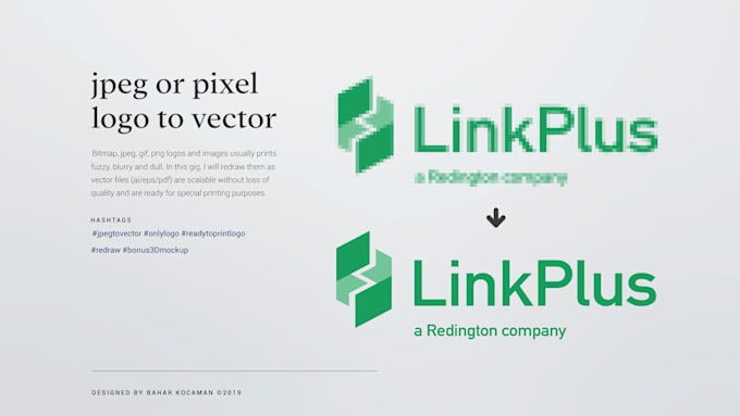 Draw your jpeg or pixel logo to vector by Baharko | Fiverr