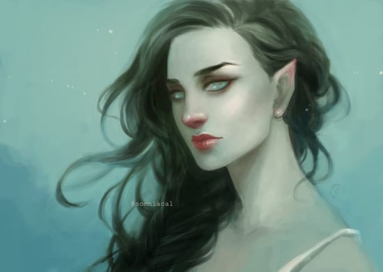 Paint semi realistic digital fantasy portraits by Somniacal | Fiverr