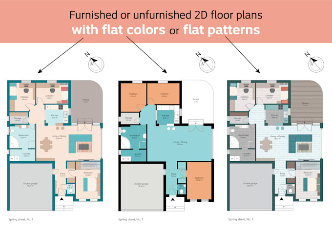 Create real estate 2d floor plans for realtors, owners by Husplan100 ...