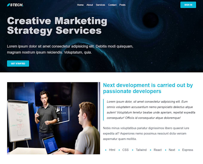 Be front end developer using react next tailwind typescript by ...