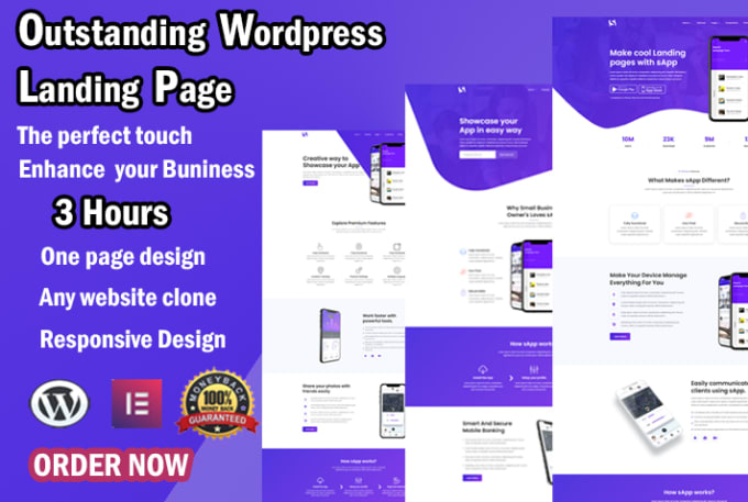 Do one page outstanding wordpress landing page in 3 hours by Thesiam786 ...