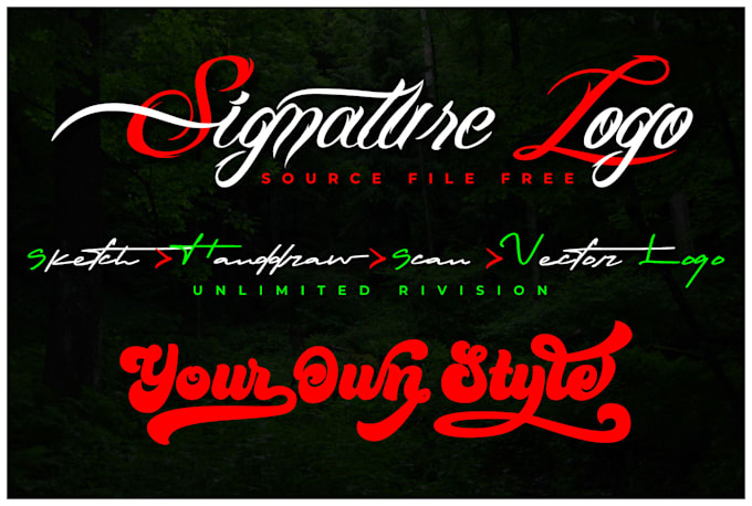 Do signature t shirt logo, typography clothing design, typography ...