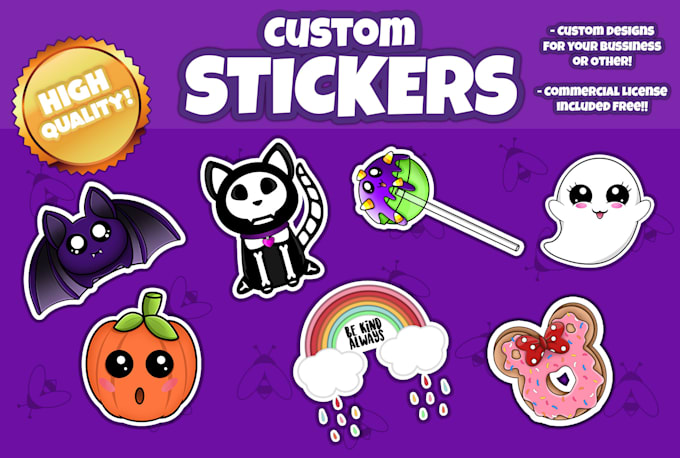 Custom stickers or sticker packs designs by Graphicbeenet | Fiverr