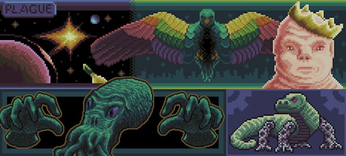 Create stunning pixel art bosses and scenes by Stephenmcsweene | Fiverr
