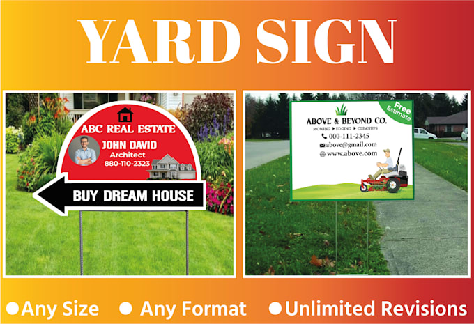 Design outstanding yard sign, billboard or any other signage by Nadia ...