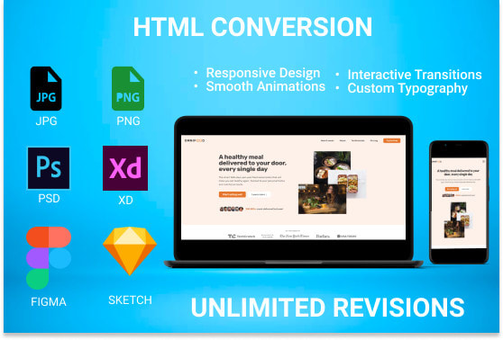 Convert psd into html5 and css3 responsive by Mohamed331 | Fiverr