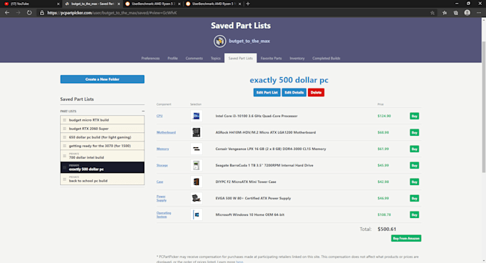 Make a pc spec sheet by Logmog808 | Fiverr