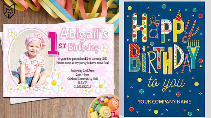 Design 3 birthday gift cards and menu cards in just 24 hours by ...