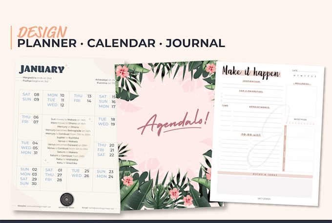 Design a custom printable planner, calendar, journal by Silvanasomoza ...