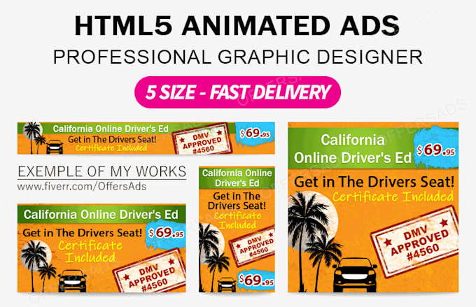 Design 5 professional animated html5 banner ads for google adwords by ...