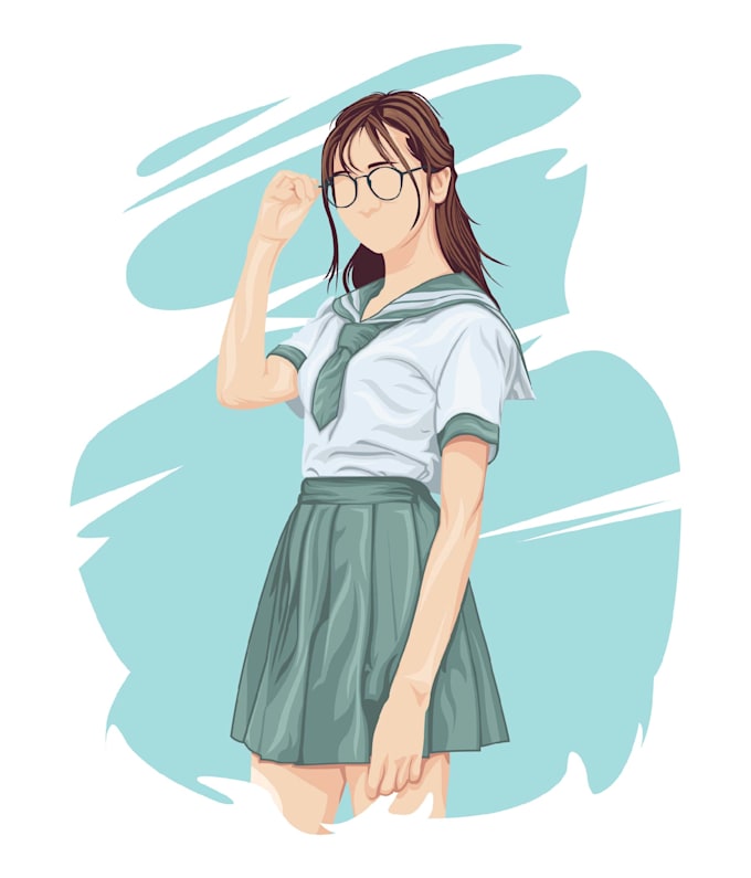 Draw vector vexel full body character with no face by Jefritanjung | Fiverr