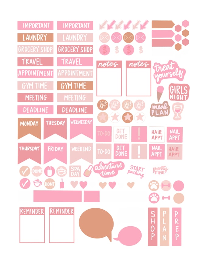Create a custom hand lettered planner sticker sheet by Morganrenfro ...