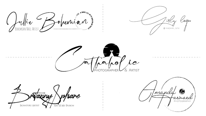 Design 2 hand drawn signatures or watermark by Hashir_gfx | Fiverr