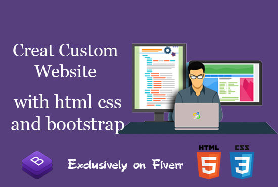 Design custom web page psd to html css js bootstrap by Md_jubair_ | Fiverr