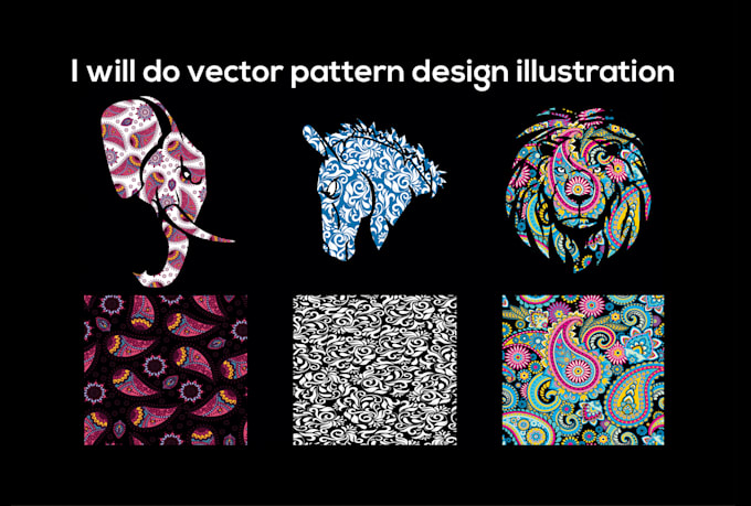 Seamless repeat pattern in vector tracing formats by Syedbilall | Fiverr