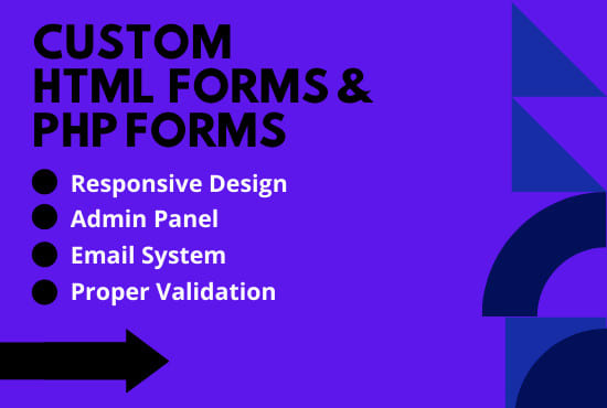 Build web forms, html forms, php forms by Sohailnaseer75 | Fiverr
