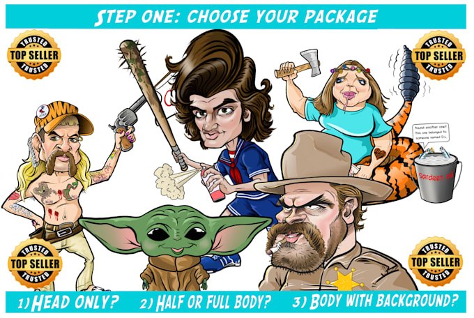 Draw expedited cartoon avatar business basic by Gregoryvanoy | Fiverr