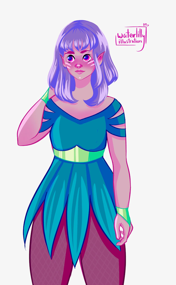 Draw your sci fi or fantasy oc by Lillyfreyaross | Fiverr