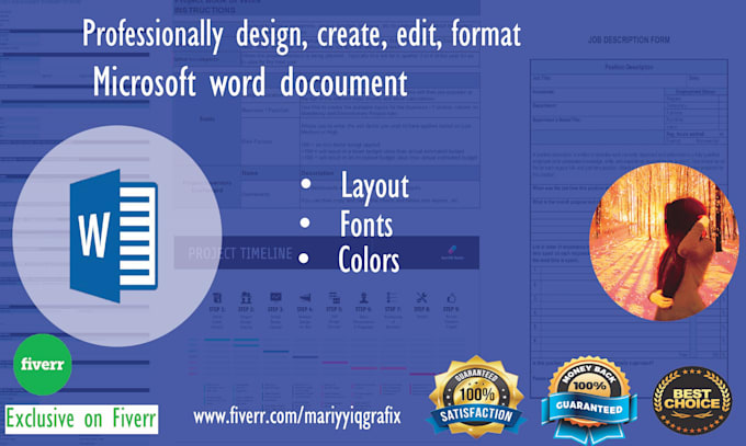 Professionally design, format, edit, microsoft word document by ...
