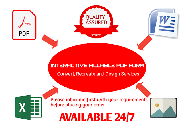 Create interactive fillable pdf form in 24hrs by Agdesignz01 | Fiverr