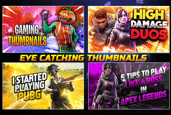 Make you an eye catching gaming thumbnail by Marcusss_11 | Fiverr