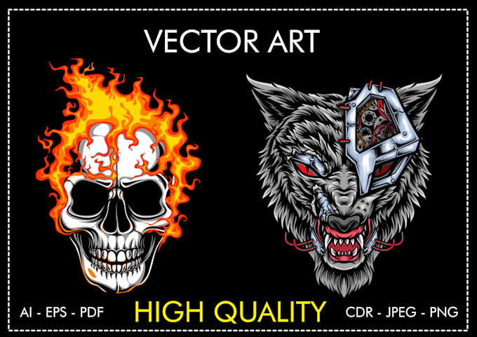 Redraw complex images high quality vectors, raster to vector by ...