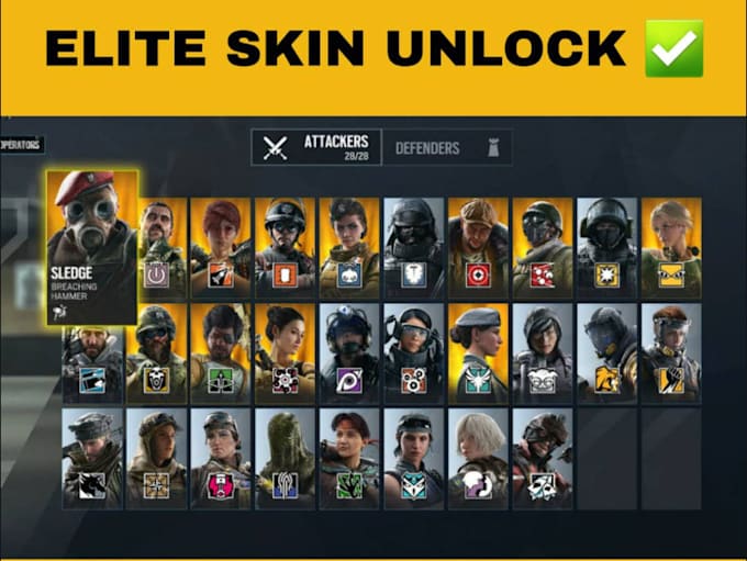 Give you every elite skin on rainbow six by Xephisionary | Fiverr