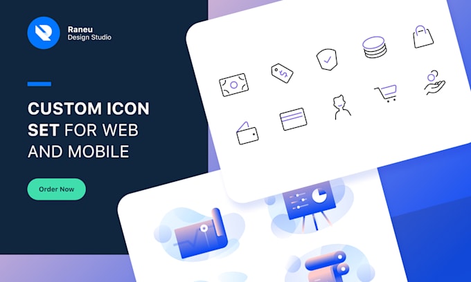 Design modern premium icons for your website by Raneudesign | Fiverr