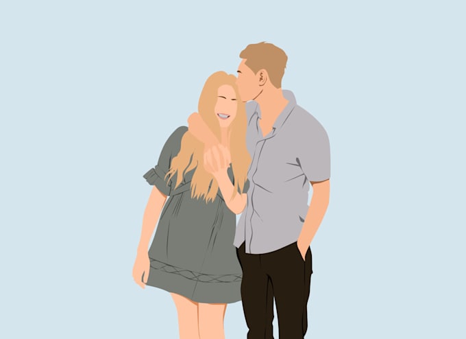 Draw minimalist vector portrait of your ootd within 5 hours by ...