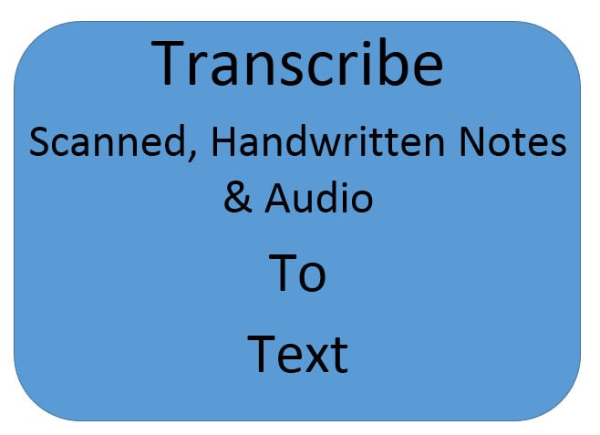 Transcribe scanned, handwritten notes and audio to text by ...