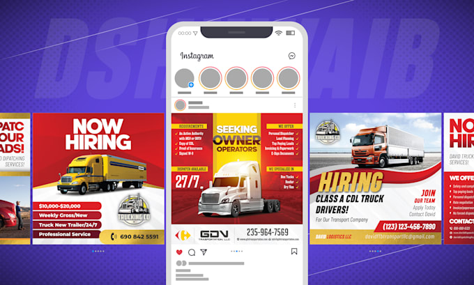 Design trucking flyer dispatch flyers logistics transports freight ...