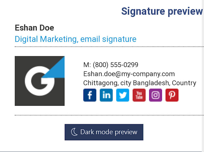 Create world class clickable email signature by Bappatalukder | Fiverr