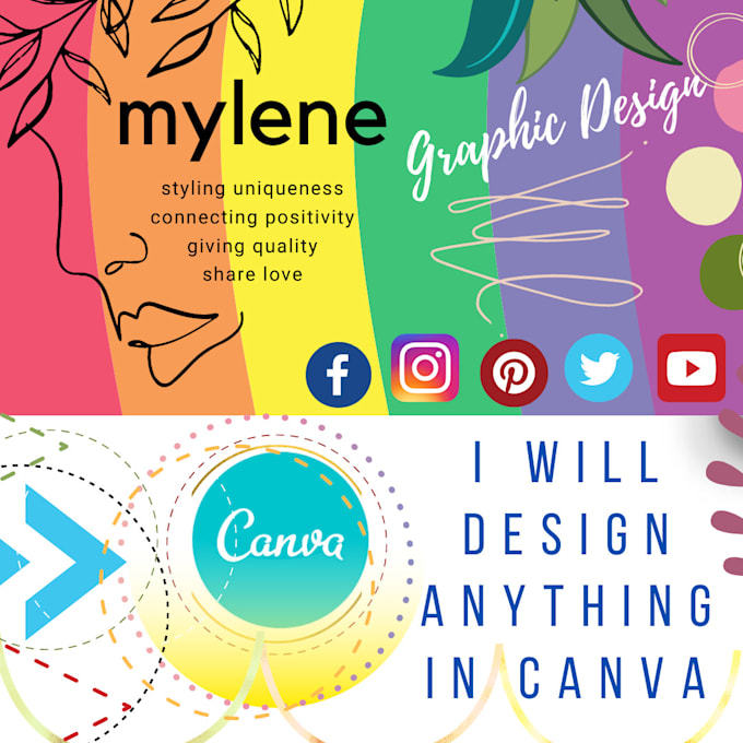 Create a unique logo graphic design for you on canva by Mylene31 | Fiverr